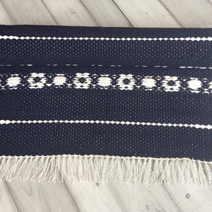 Dark Navy Rug Kitchen Runner Rug Scandinavian Rug Handwoven - Etsy