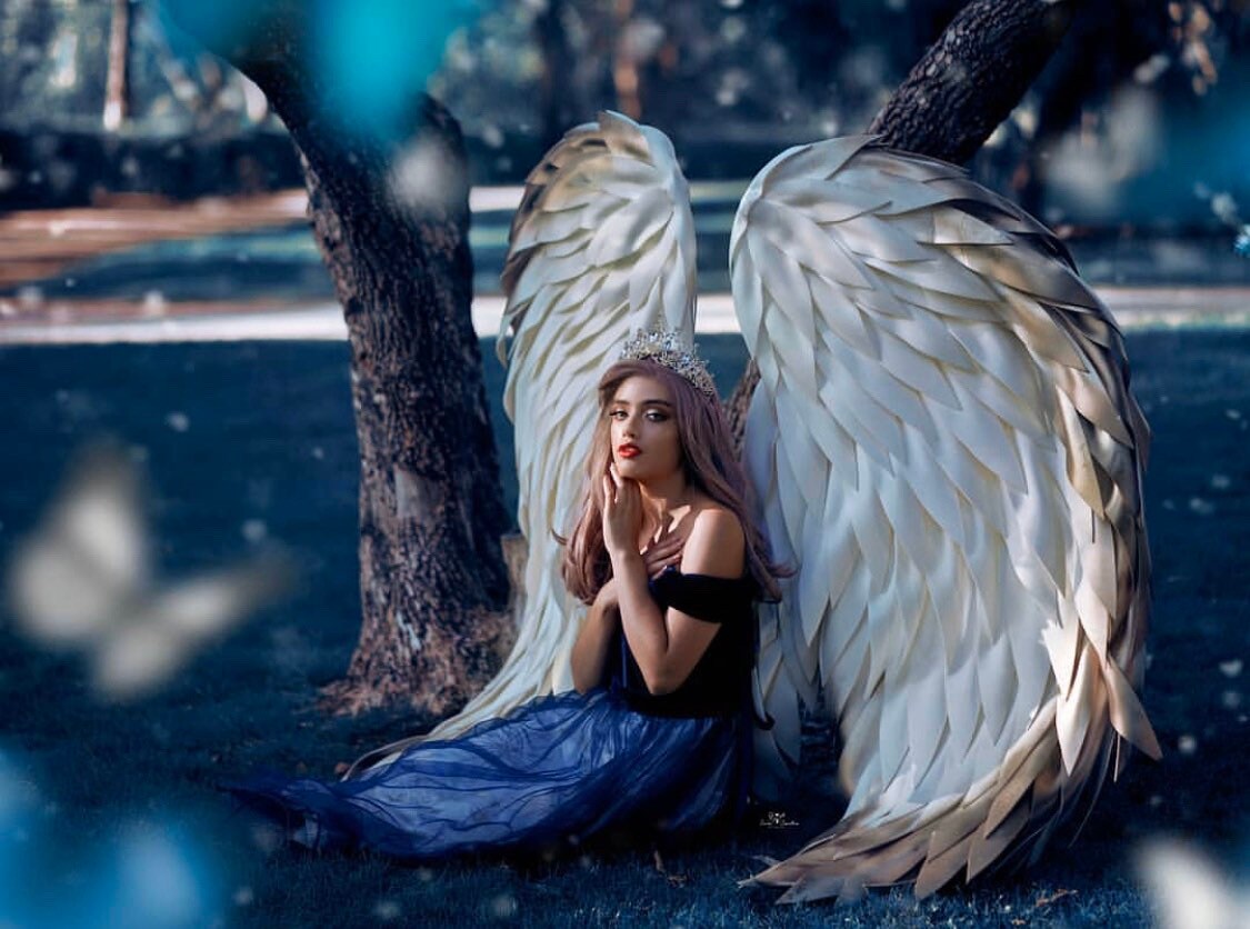 White angel wings costume Cosplay Wings Anime wings | Etsy