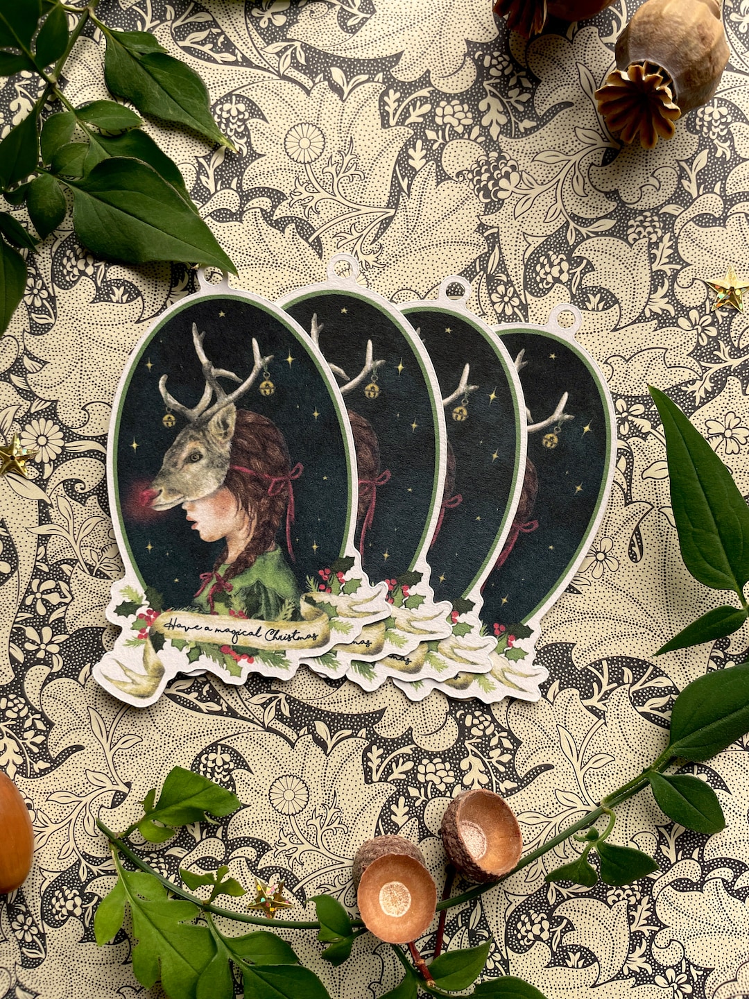 Have a Magical Christmas Watercolour Rudolph Gift Tags - Etsy