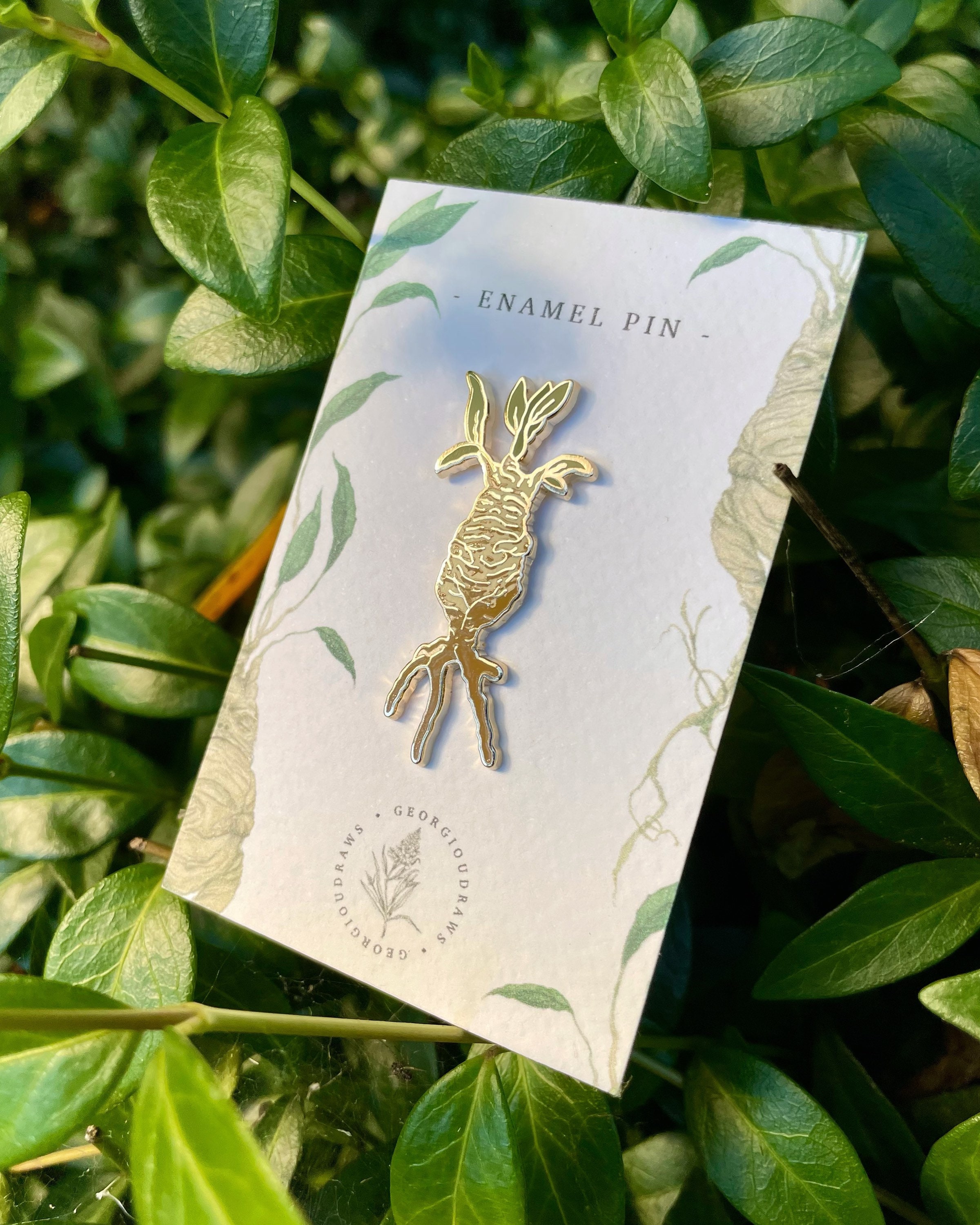 Mandrake Enamel Pin Magical Herbology Pin Badge - Etsy