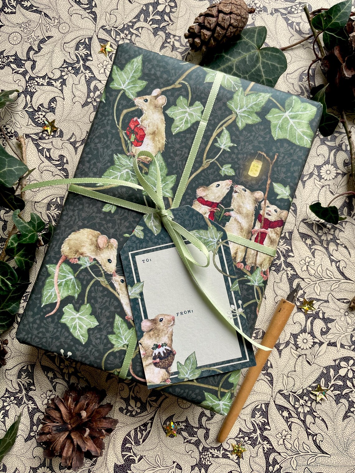 Christmas Mice Luxury Whimsical Gift Tags - Etsy