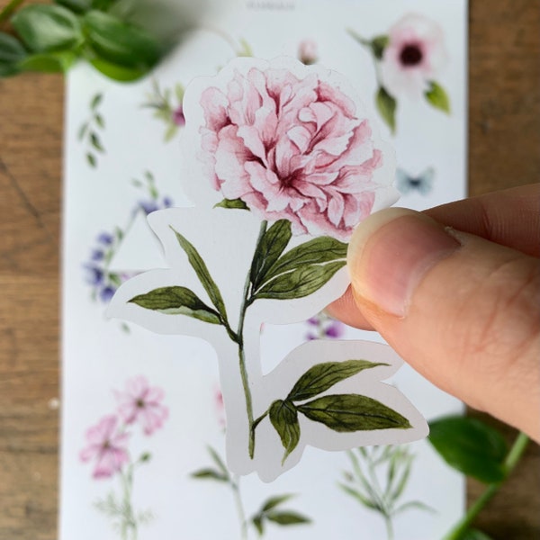 Floral Stickers Sheet - Etsy