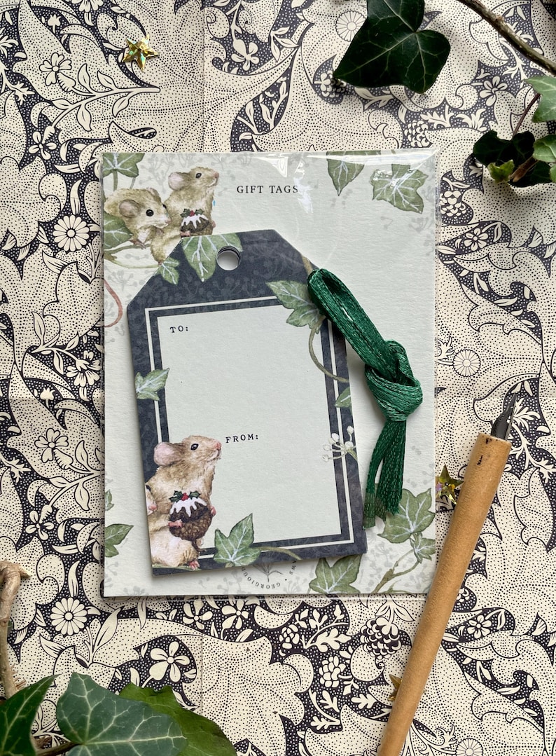 Christmas Mice Luxury Whimsical Gift Tags - Etsy