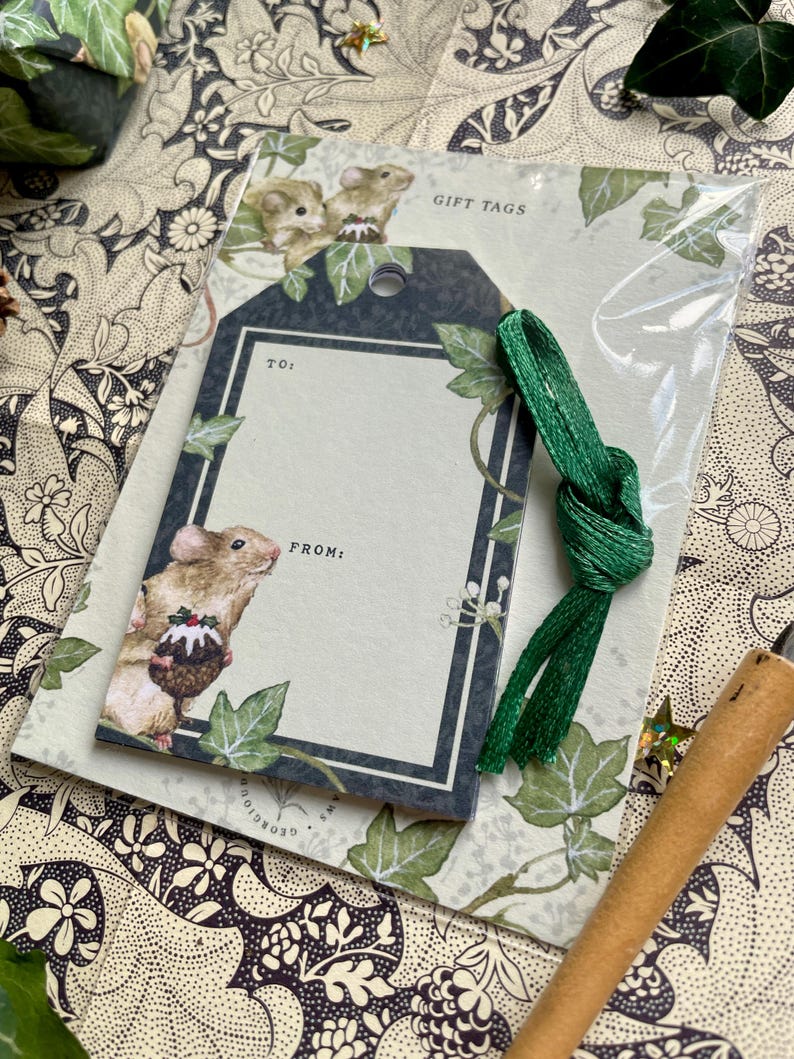 Christmas Mice Luxury Whimsical Gift Tags - Etsy