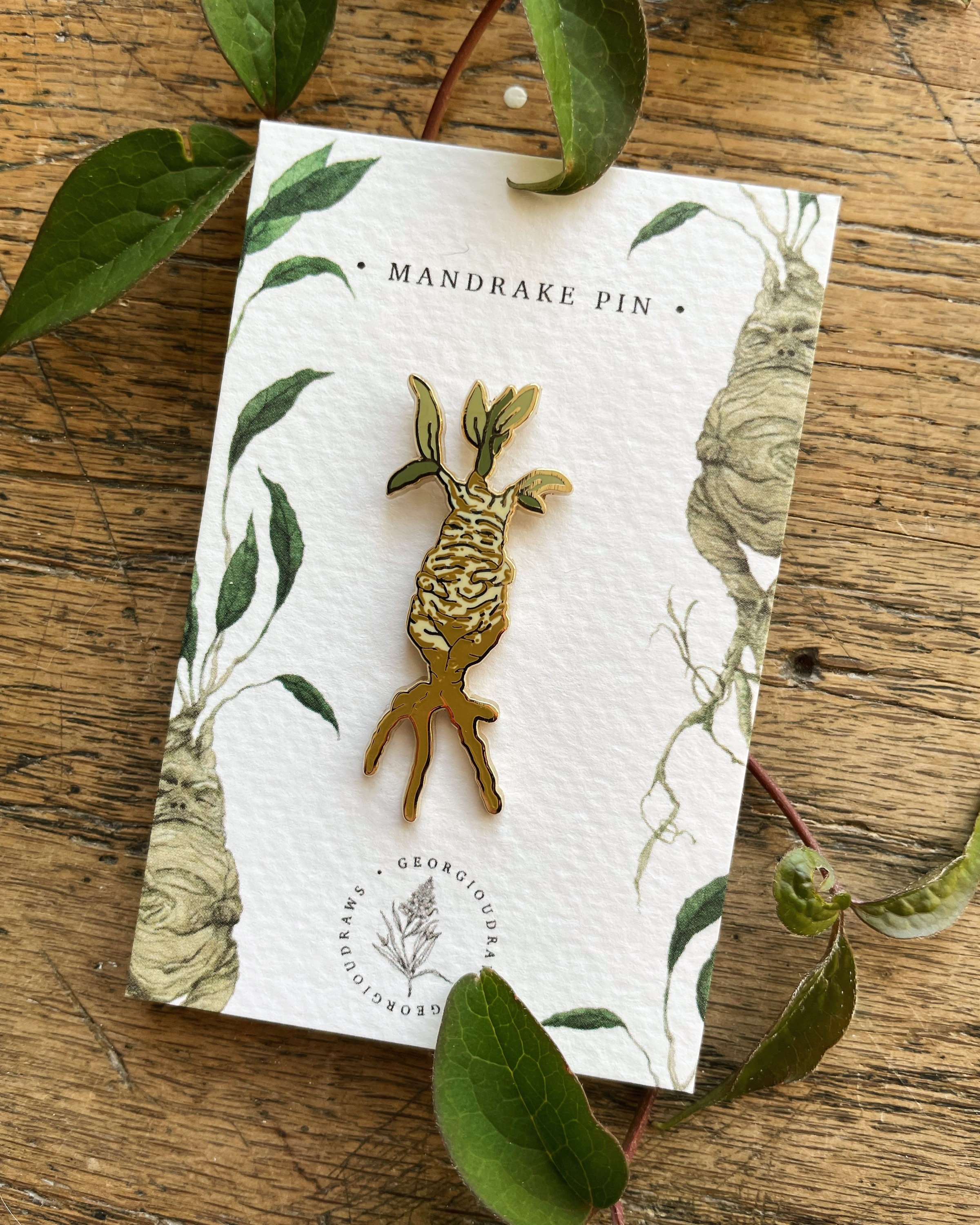 Mandrake Enamel Pin Magical Herbology Pin Badge - Etsy