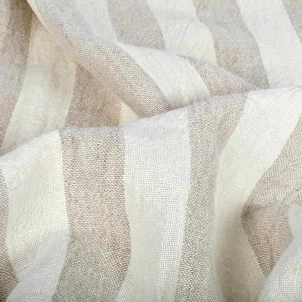 Striped Linen Fabric - Etsy