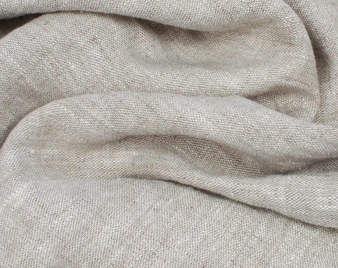 Softened Linen Cotton Wool Blend Fabric, Medium Weight Sky Blue Linen ...