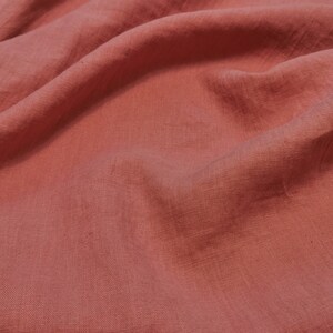 Softened Pure Linen Fabric, Dusty Pink Linen, Medium Weight Pre-washed ...