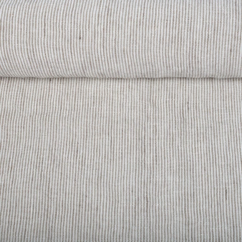 Striped Linen Fabric / White Natural Stripes / Soft Washed - Etsy
