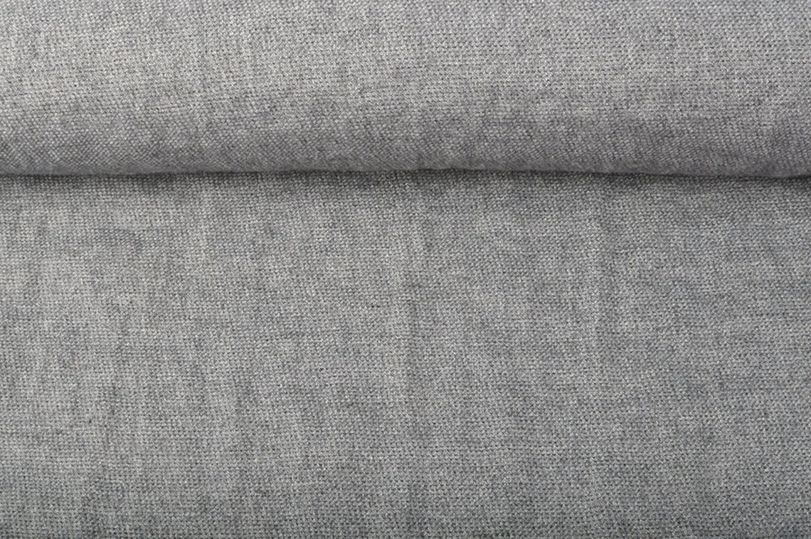 Softened Linen Wool Blend Fabric Medium Weight Light Gray - Etsy