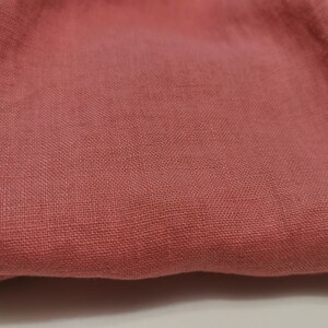 Softened Pure Linen Fabric, Dusty Pink Linen, Medium Weight Pre-washed ...
