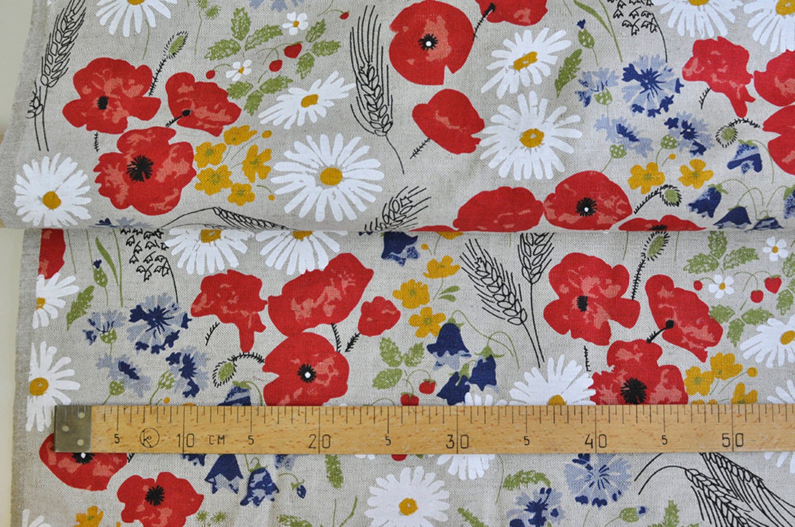 Floral Linen Fabric Washed Linen 205 Gsm Flower Linen. - Etsy