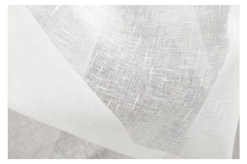 Softened White Linen Fabric, VERY LIGHT Weight, Thin Semi-sheer White ...