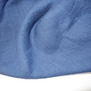 Linen Fabric, Washed Linen, 190gsm, Blue Color. Linen Fabric by the ...
