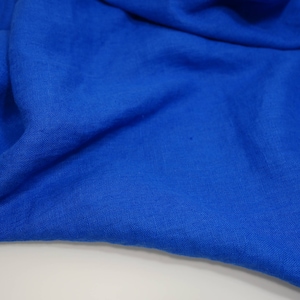 Linen Fabric, Washed Linen, 190gsm, Bright Royal Blue Color. Linen ...