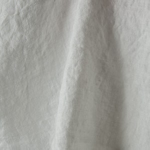 Softened White Linen Fabric, QUITE HEAVY Thick White Linen, 250 GSM ...