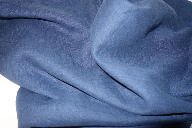 Linen Fabric Washed Linen 190gsm Blue Color. Linen Fabric | Etsy