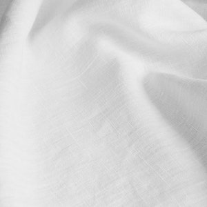 Softened White Linen Fabric, QUITE HEAVY Thick White Linen, 250 GSM ...