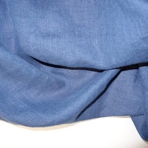 Linen Fabric, Washed Linen, 190gsm, Blue Color. Linen Fabric by the ...