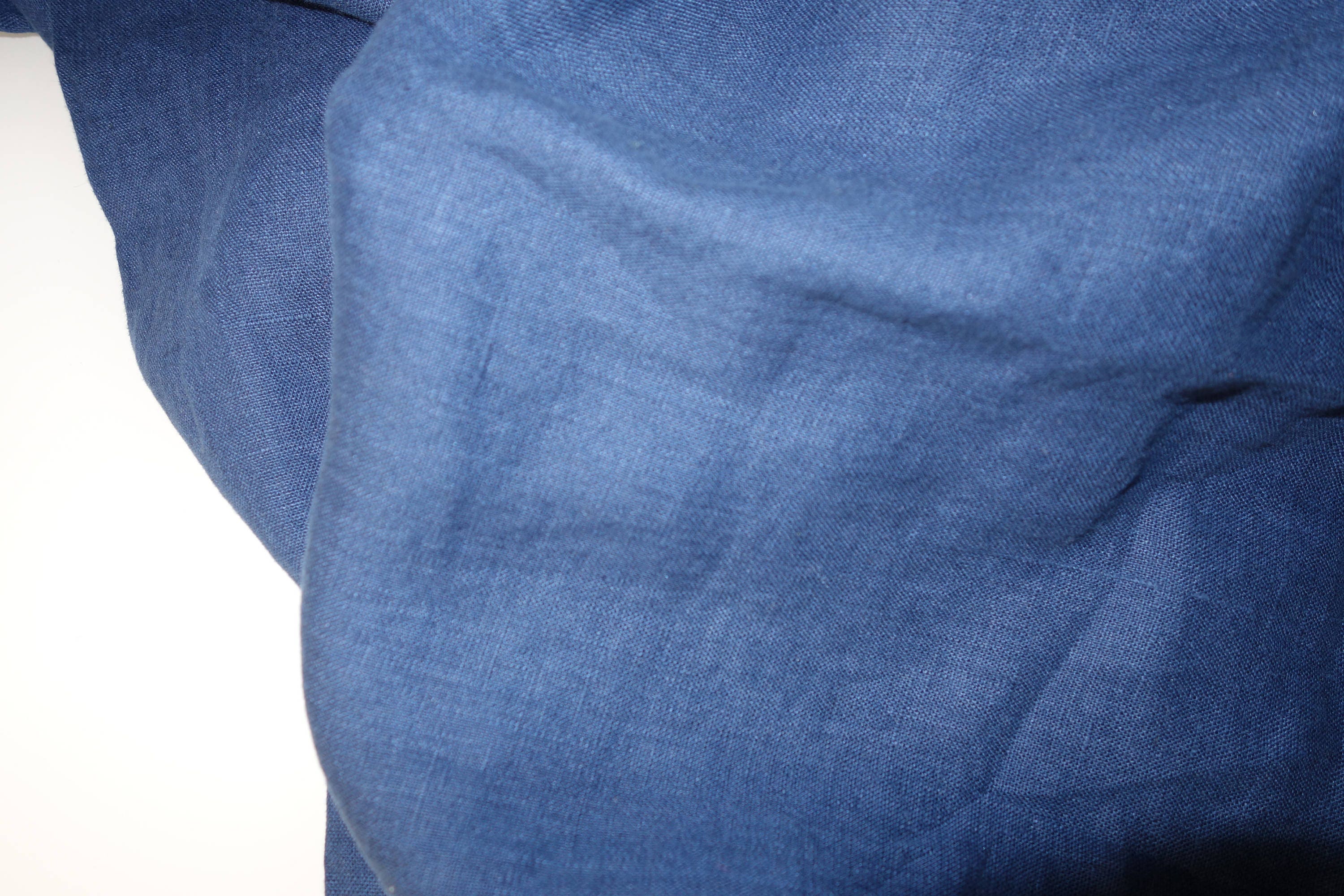 Linen Fabric, Washed Linen, 190gsm, Blue Color. Linen Fabric by the ...