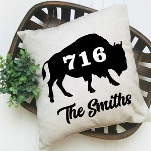 Buffalo NY 716 Pillow, Buffalove Decor, Buffalo Decor, Buffalo New York ...