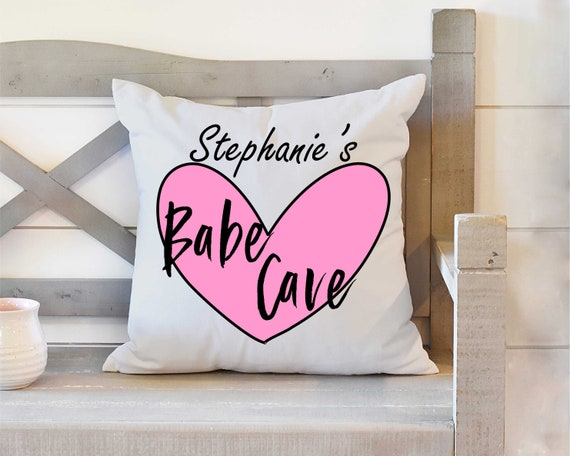 Personalized Babe Cave Pillow Babe Cave Decor Babe Cave - Etsy