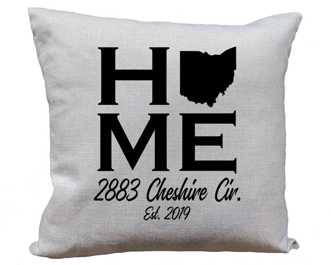 Any State Pillow, Home State Pillow, House Warming Gift, Realtor ...