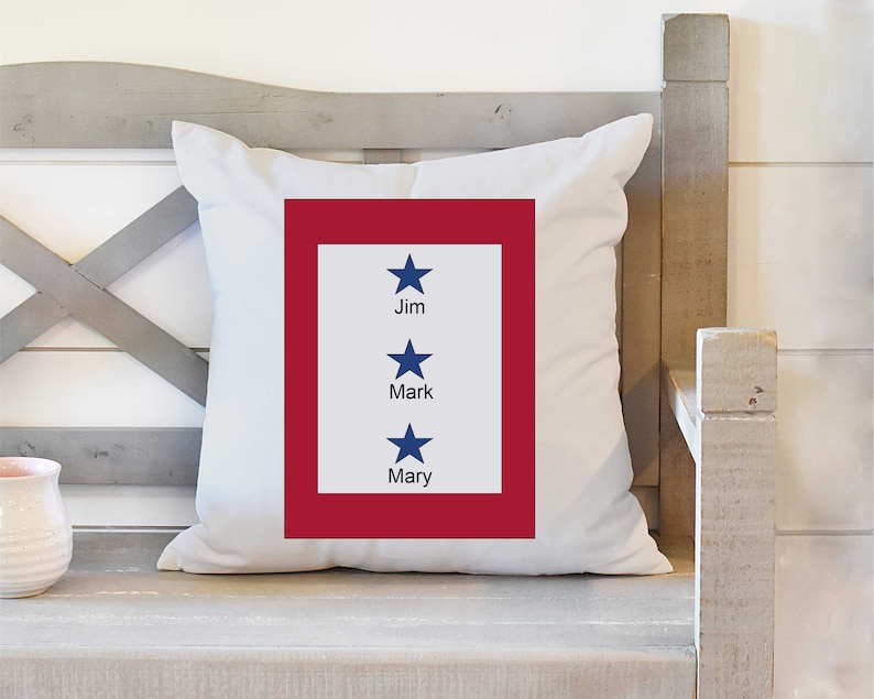 Service Star Flag Pillow Star Service Flag Pillow Service | Etsy