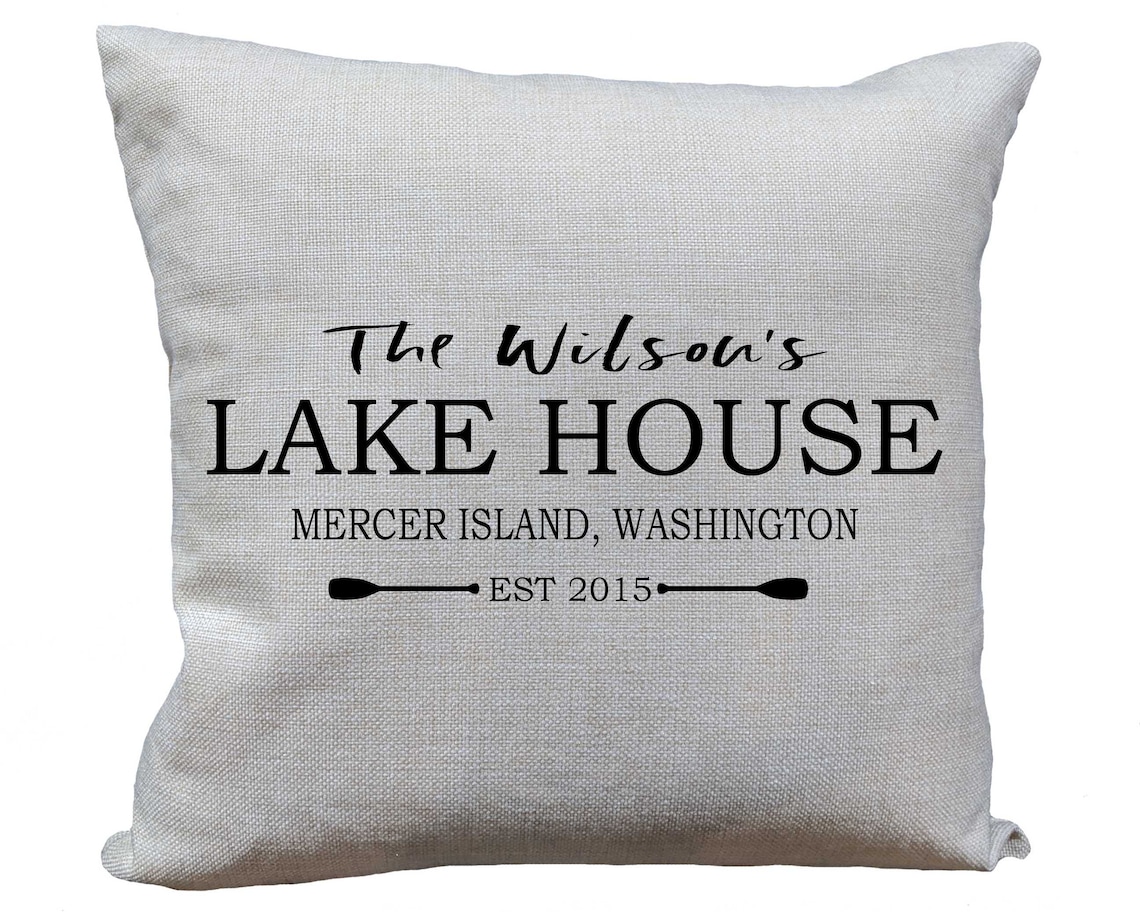 Custom Lake House Decor Pillow, Home on the Lake, Lake House Decor ...