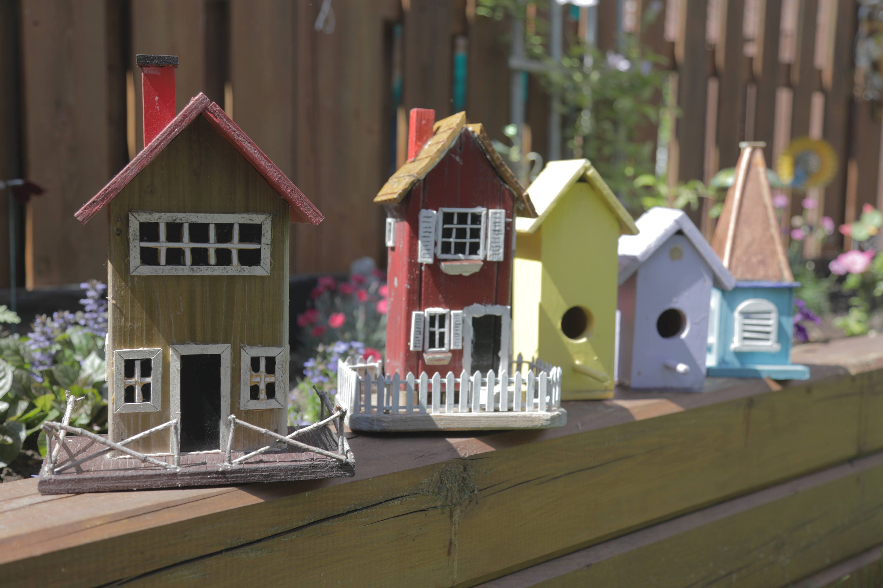 Handcrafted Wooden Country Home Birdhouse With Hand Carved Wooden ...