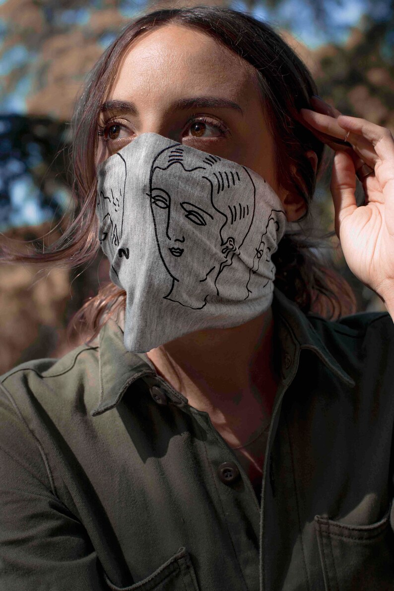 Designer Face Mask Print Aesthetic Mask Multi Use Headband - Etsy