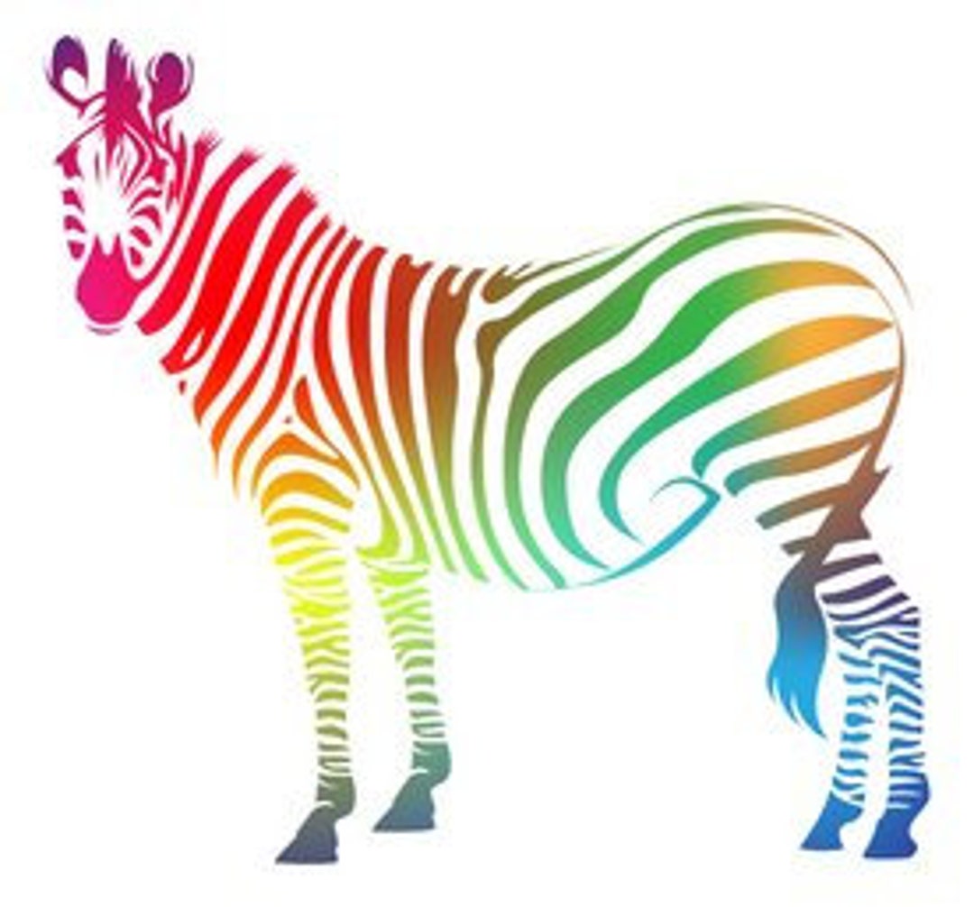 Rainbow Zebra Cross Stitch Pattern - Etsy