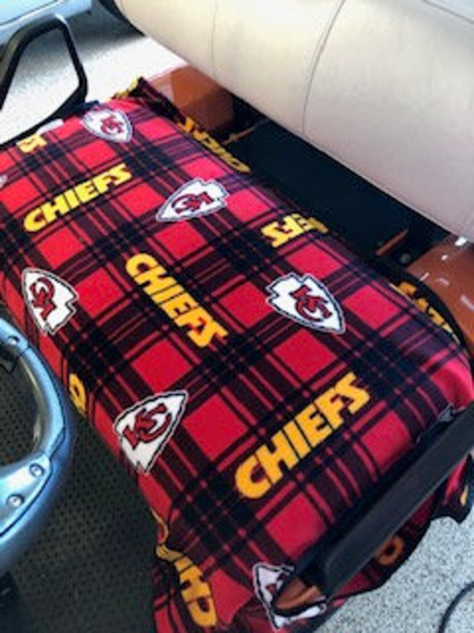 Golf Cart Seat Cover Kansas City Chiefs Fleece | Etsy