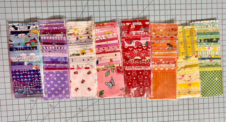 8 mini charm packs one of each color | Etsy