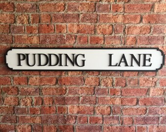 HOGWARTS Vintage Wooden Street Road Sign - Etsy UK