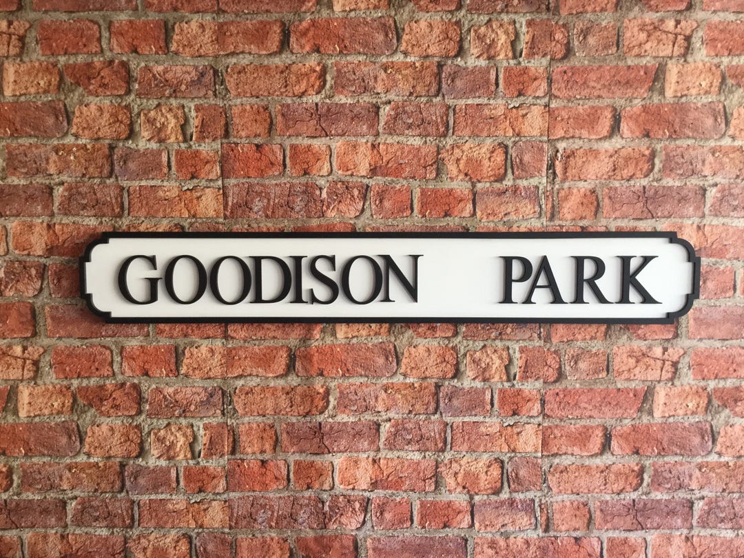 GOODISON PARK Vintage Wooden Street Road Sign - Etsy UK