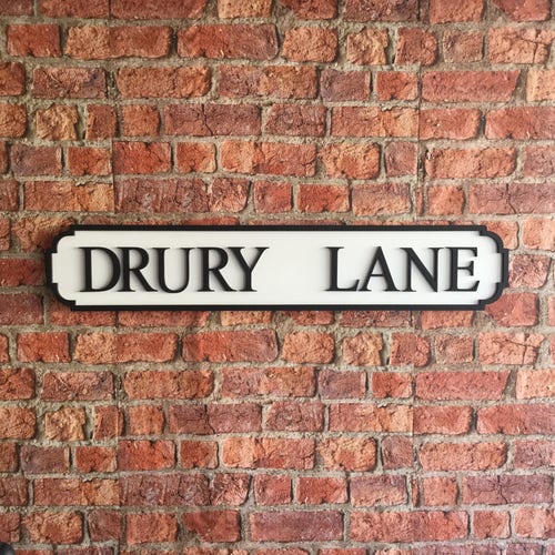 DRURY Lane-west End London-london Street Sign-theatre-west End - Etsy UK