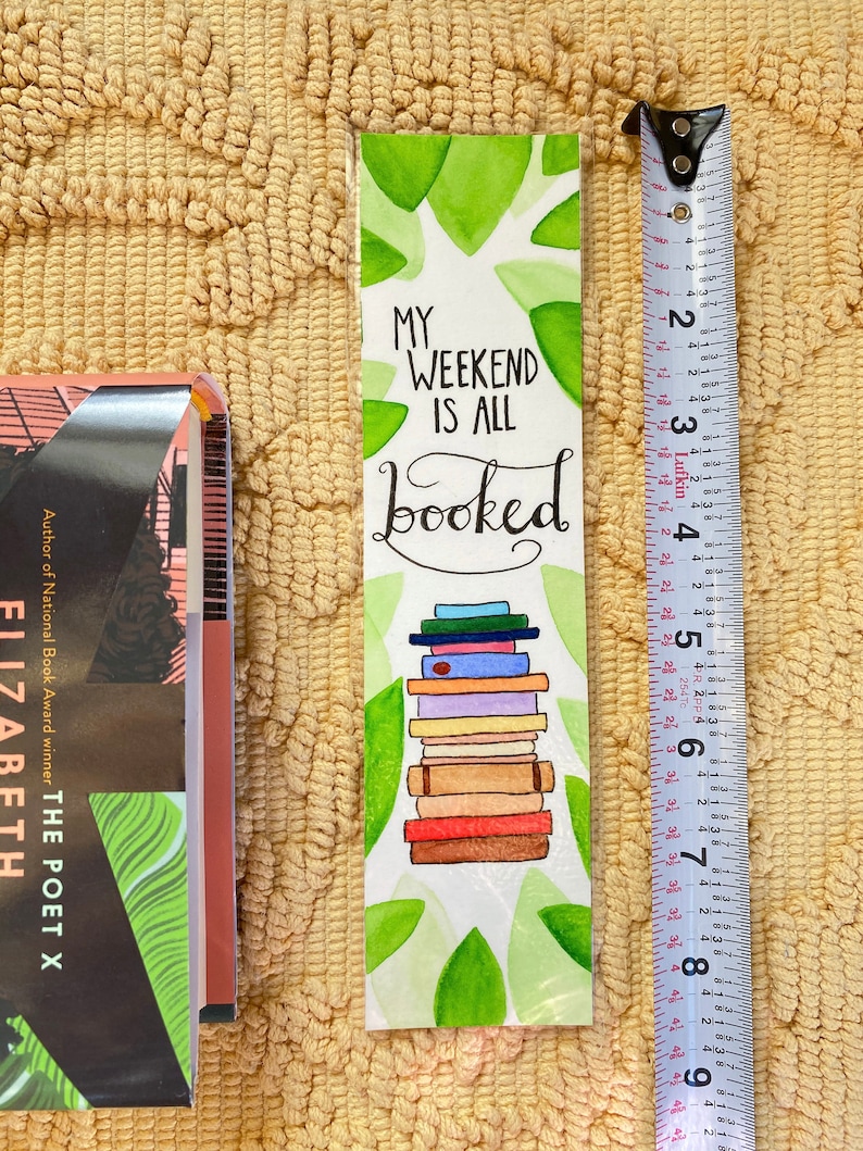My Weekend is All Booked Quote Bookmark - Etsy