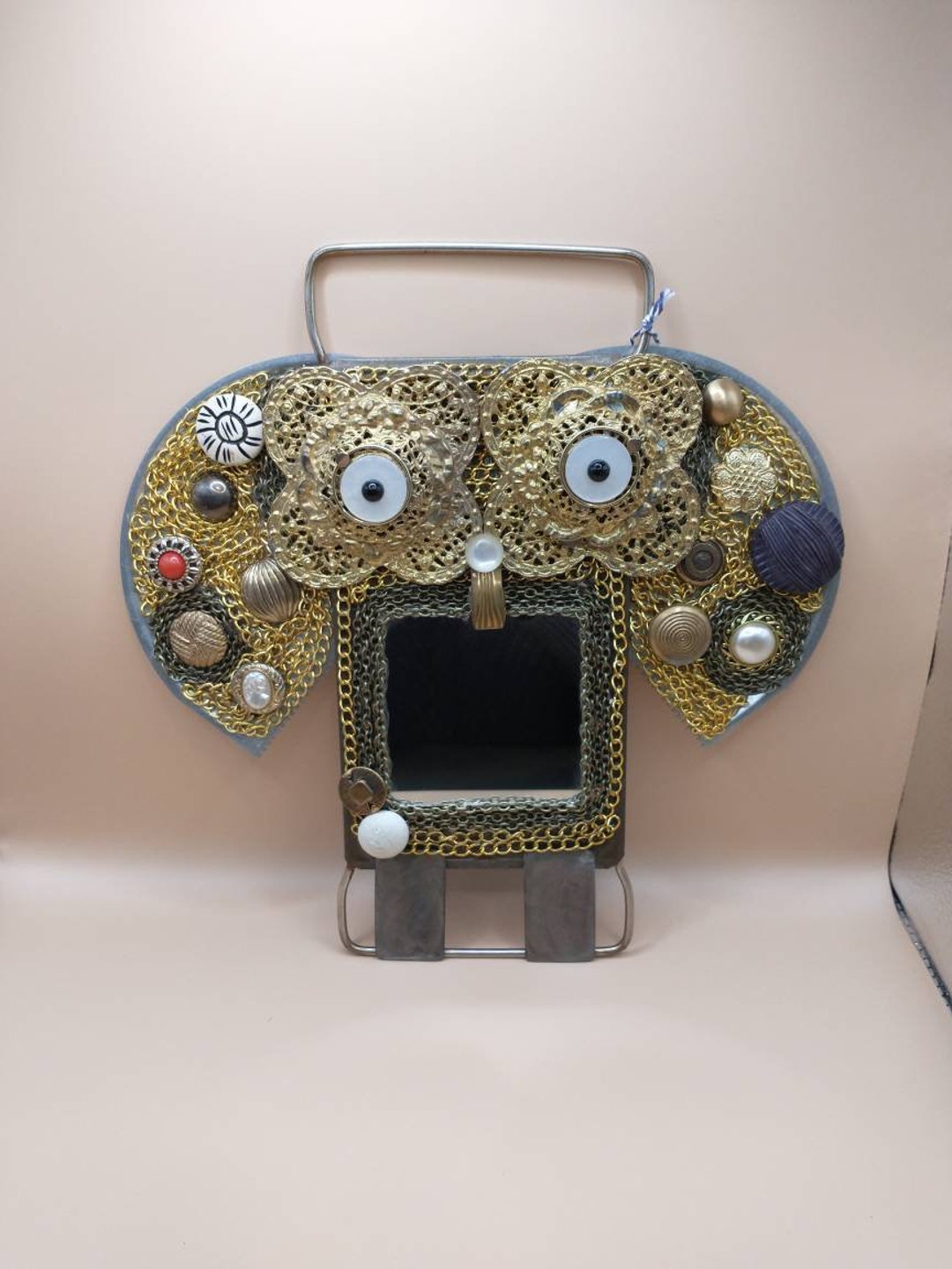 Owl Mirror Wall Hanging Vintage Curiously - Etsy