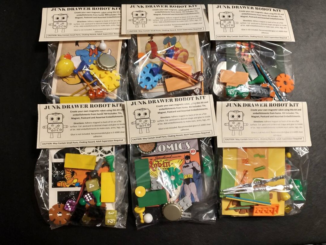 Junk Drawer Robot Kits- DIY Arts and Craft Activities for ALL AGES ...