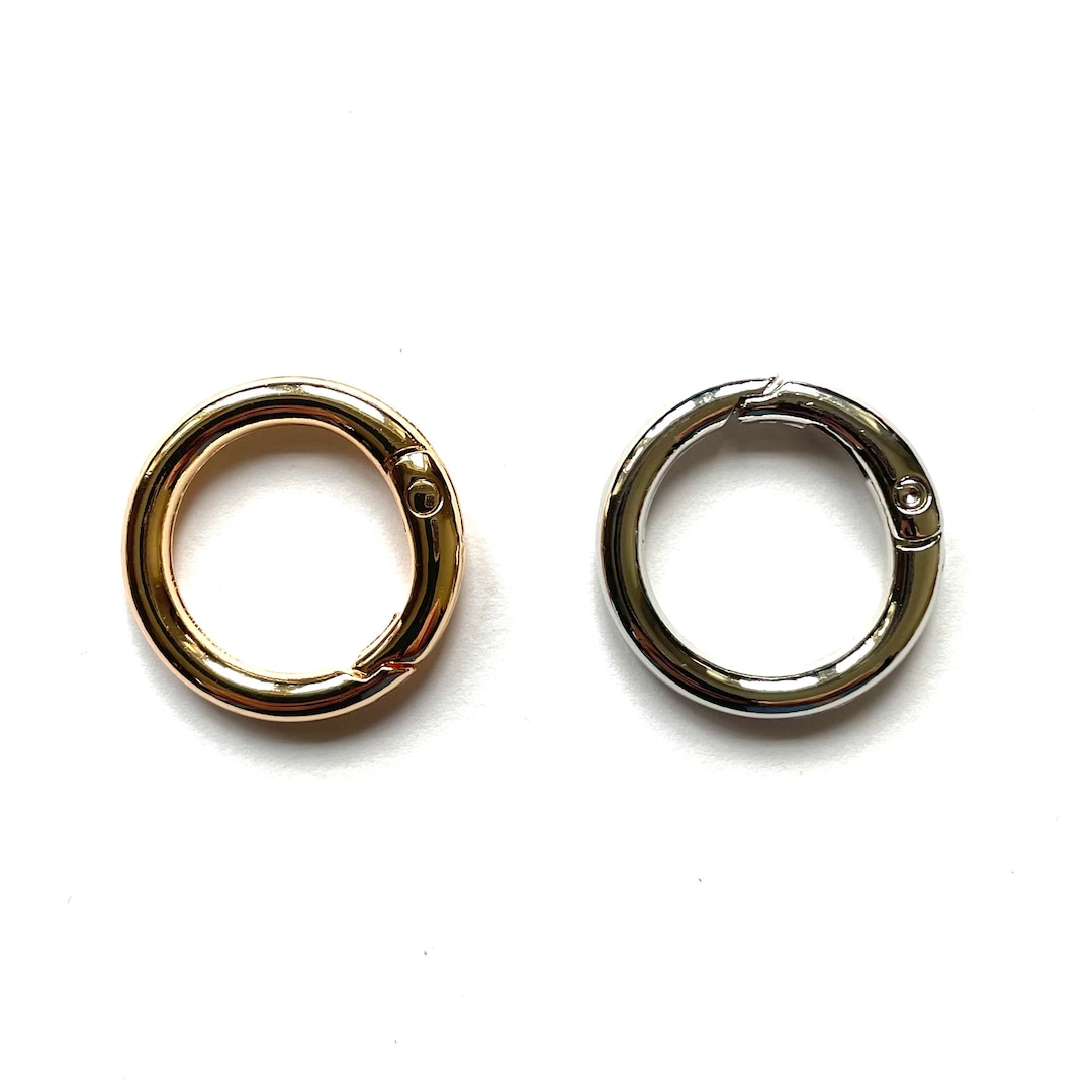 Round Circle Lobster Clasp Ring / Silver Gold Clip Clasps Claw Keyring ...