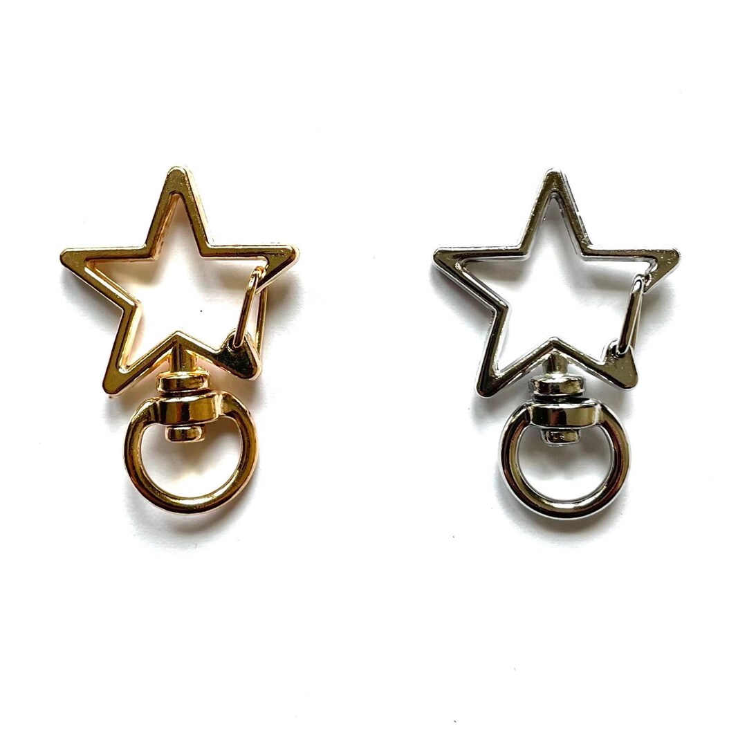 Gold Silver Rotating Star Lobster Clasp / Trigger Clips Buckle Buckles ...
