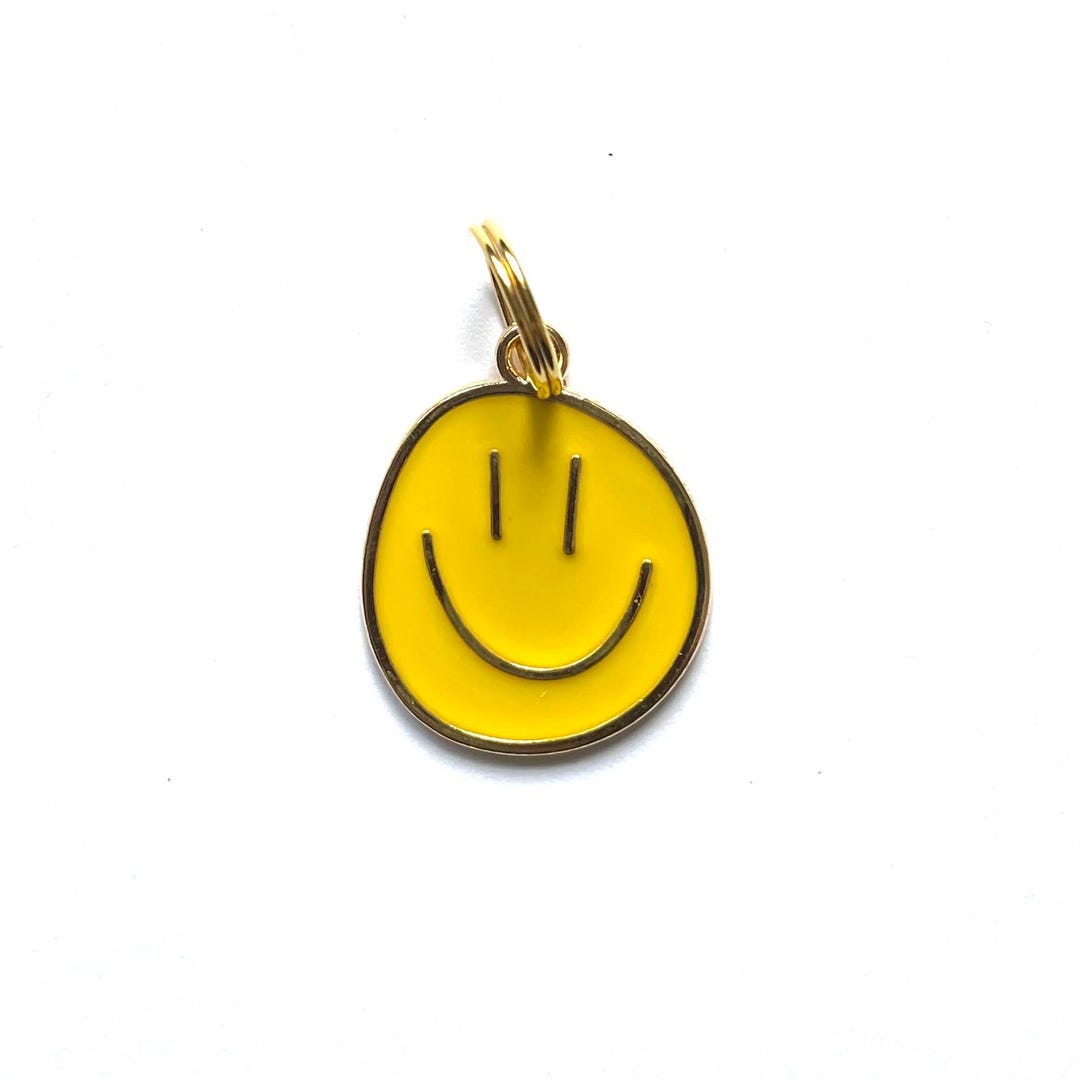 Smiley ‘be Happy’ Charm / Emoji Face Smilie Smilyface Charms Pendant ...