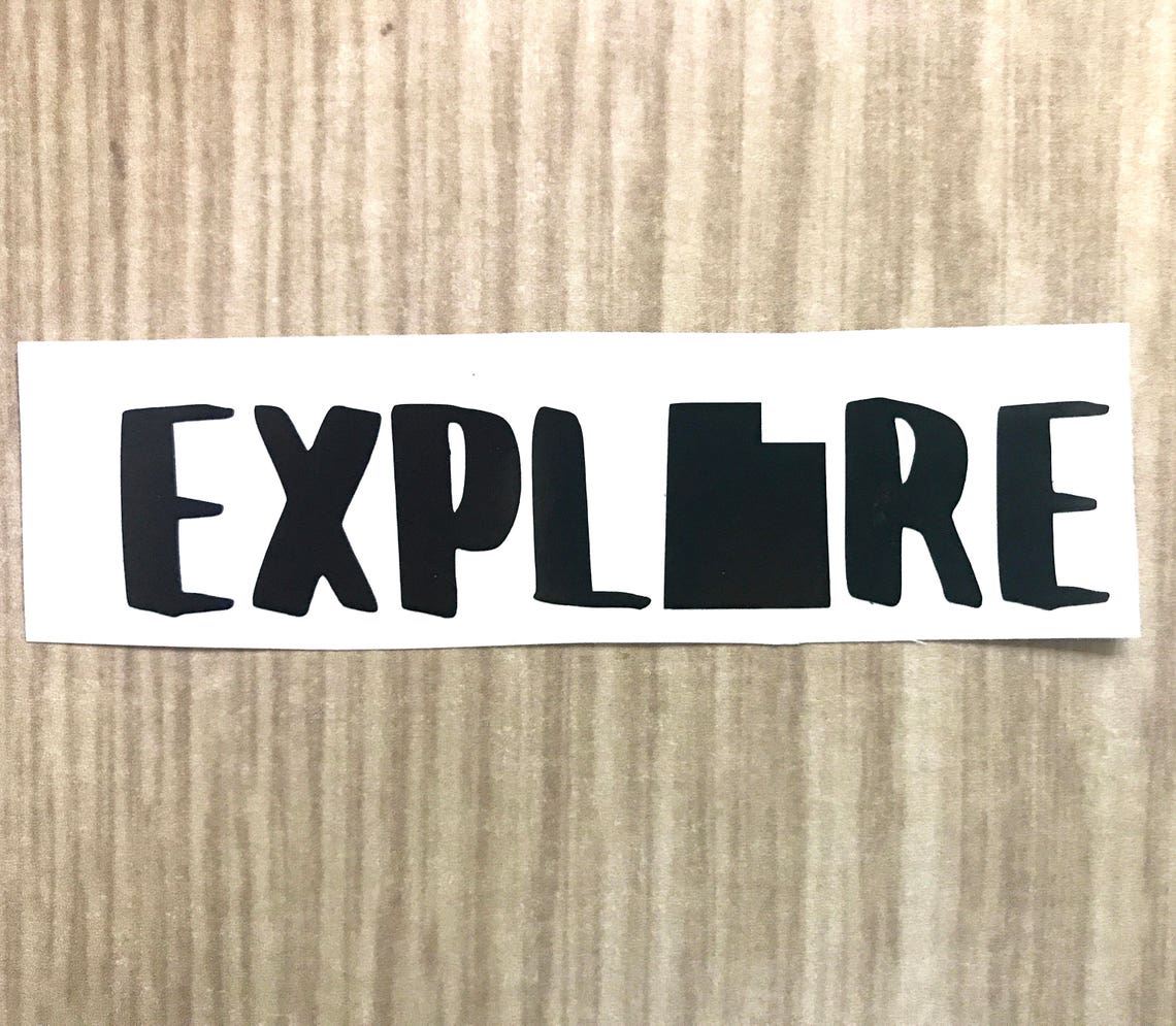 Explore Utah Vinyl Sticker - Etsy