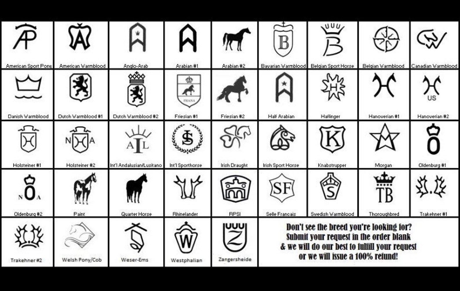 The Breed Logo Decal (choose Your Breed Logo) - Etsy