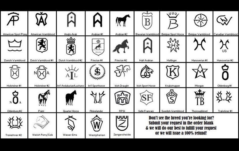 The Breed Logo Decal (choose Your Breed Logo) - Etsy