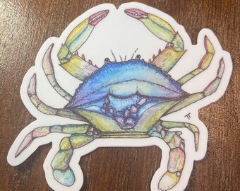 Crab Sticker Vinyl Stickers MacBook Sticker Pack Florida - Etsy
