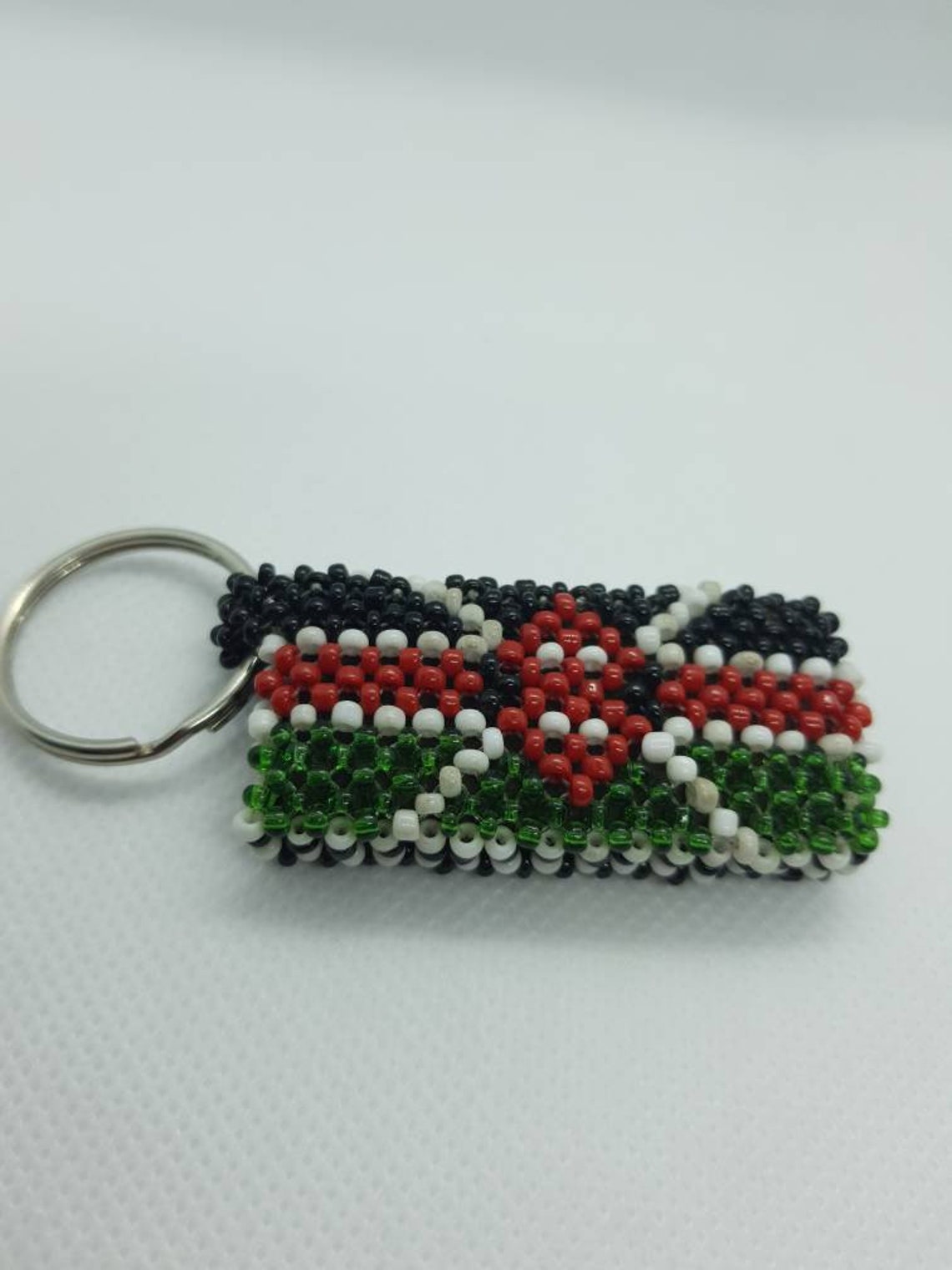 Kenyan Flag Keyring, Keychain, African Keyholder, Handbag Charm - Etsy