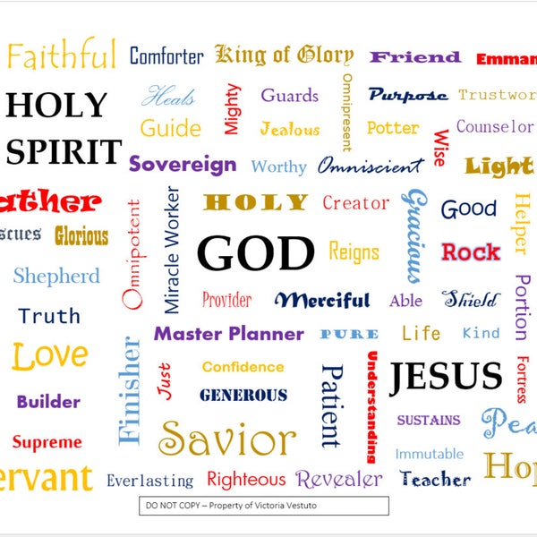 Attributes of God - Etsy