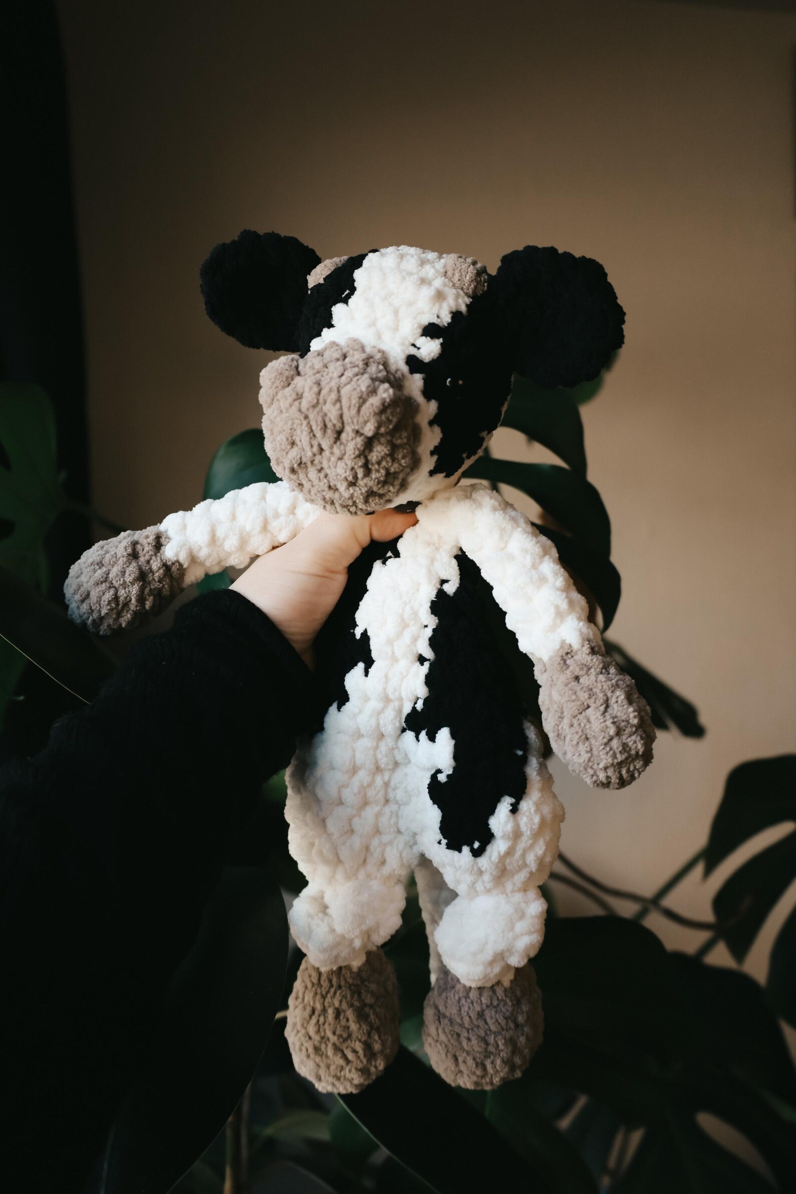 MADE TO ORDER | Full Sized Crochet Cow Lovey | Crochet Cow Stuffed ...